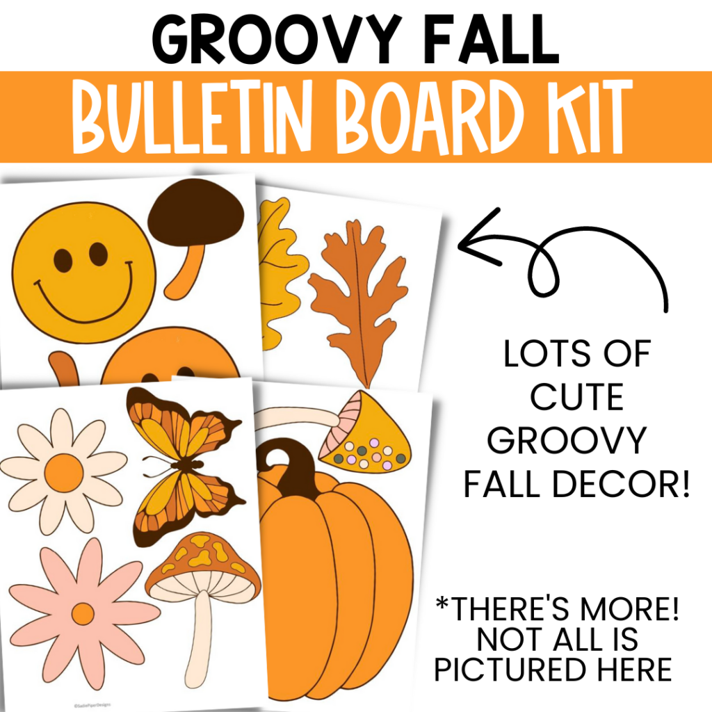 Groovy Fall Bulletin Board Decor Bundle / Retro Fall Decor Bundle ...
