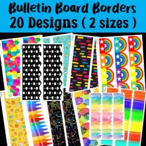 Bulletin Board Borders, Rainbow Classroom Decor, Borders, Printable ...