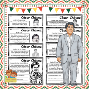 Hispanic Heritage Month César Chávez reading comprehension | Made By ...