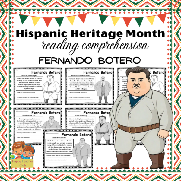 Hispanic Heritage Month Oscar de la Renta Reading Comprehension | Made ...