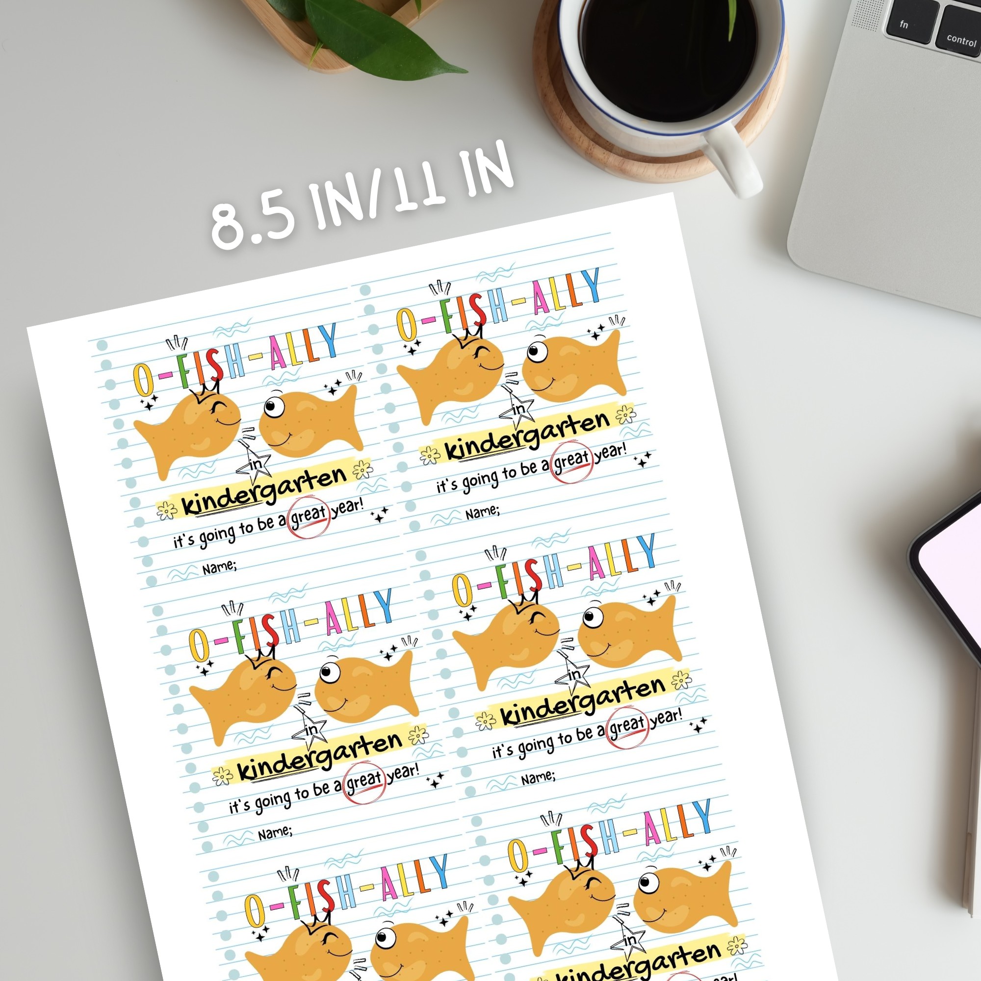 O-Fish-Ally in Kindergarten Back to School Goldfish Crackers Gift Tag ...