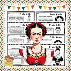 Hispanic Heritage Month Frida Kahlo reading comprehension - Made By ...