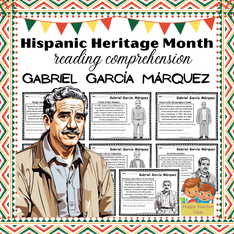 Hispanic Heritage Month Gabriel García Márquez reading comprehension ...