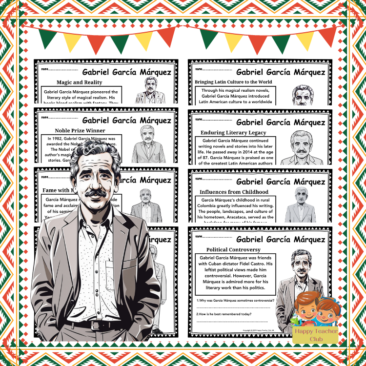 Hispanic Heritage Month Gabriel García Márquez reading comprehension ...