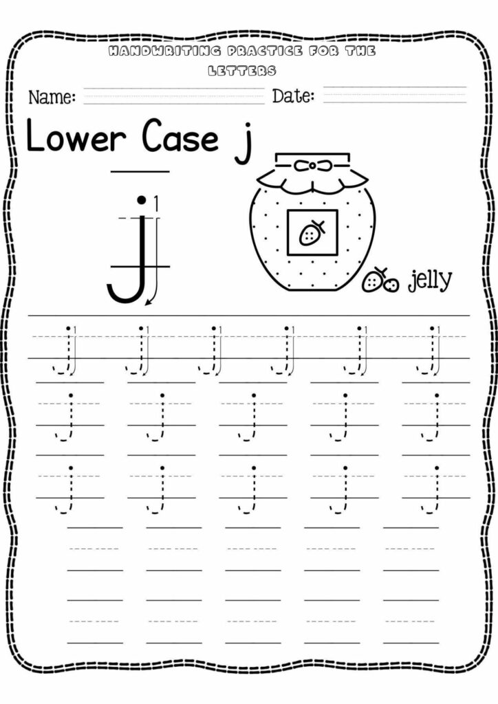 Alphabet Tracing Cards: Handwriting Practice for Letter J | Made By ...