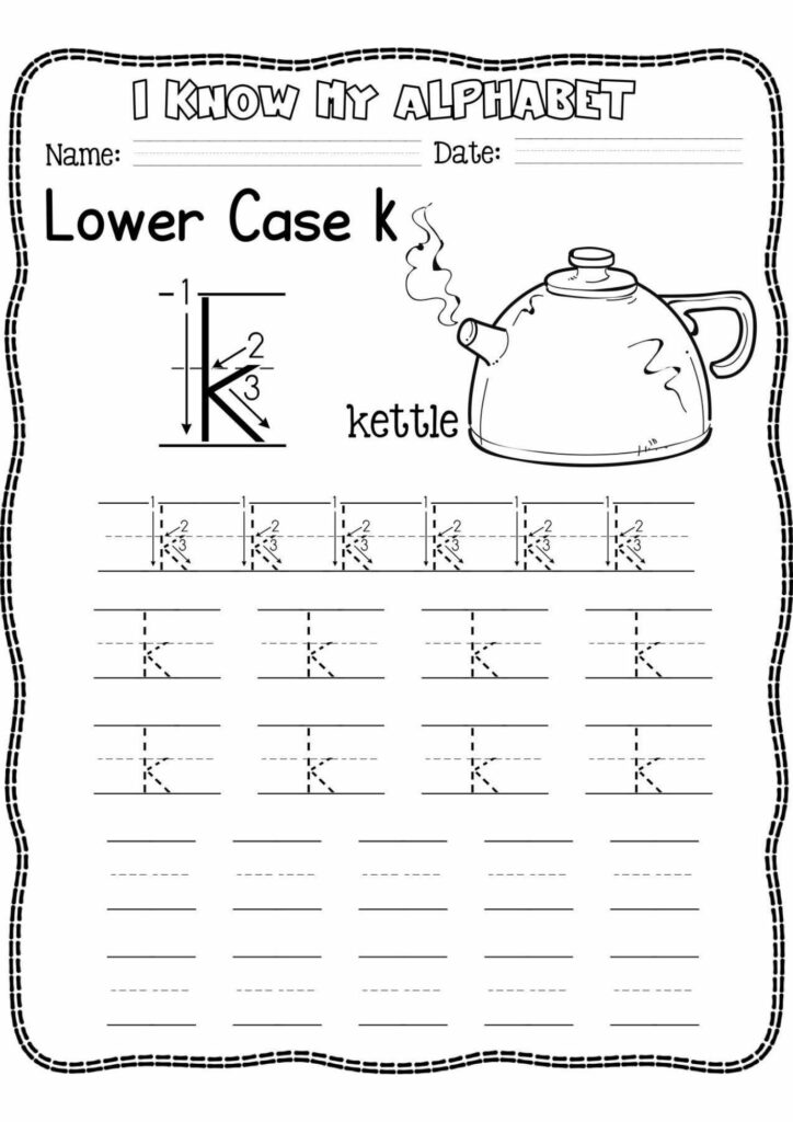 Alphabet Tracing Cards: Handwriting Practice for Letter K - Made By ...