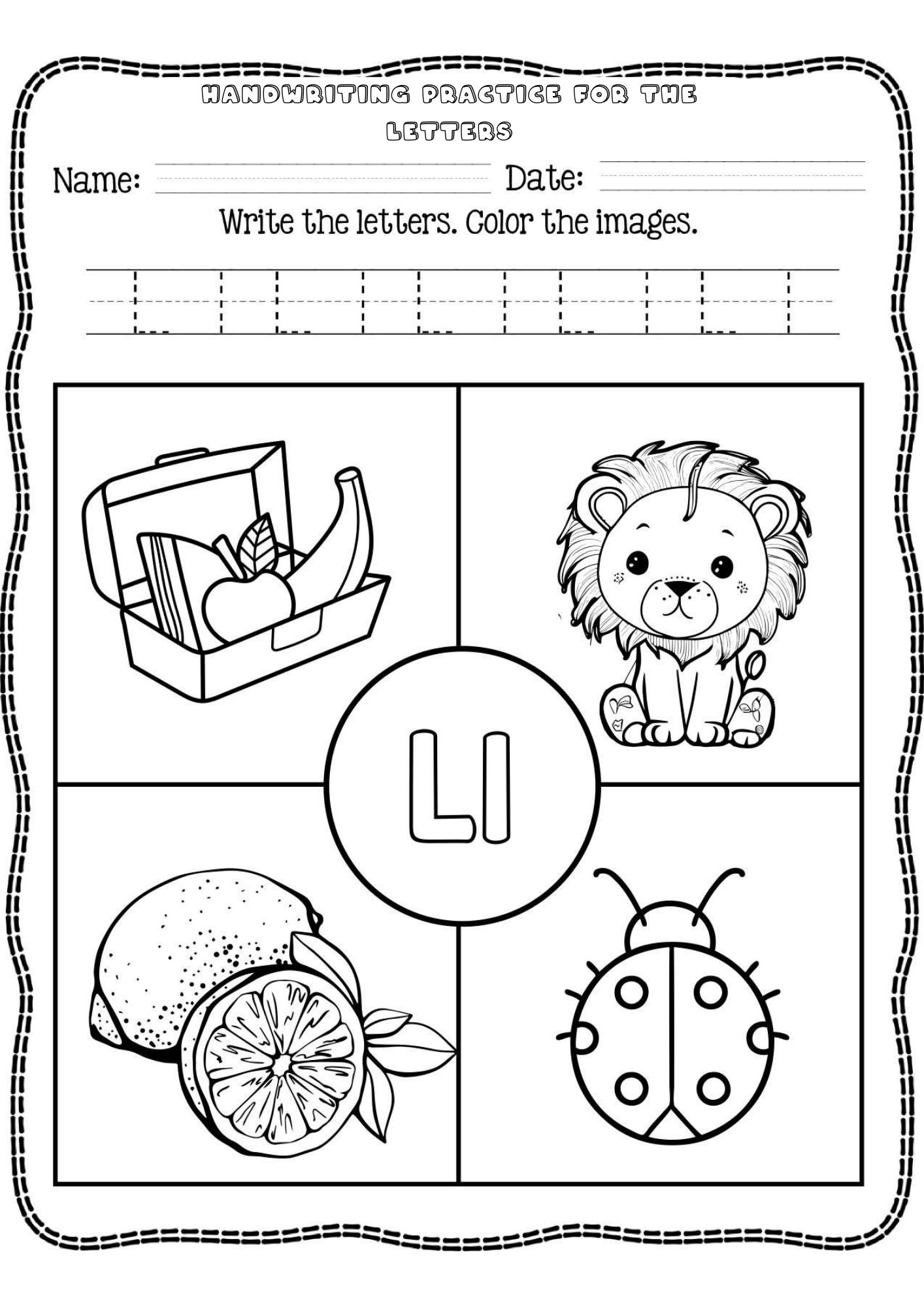 Alphabet Tracing Cards Handwriting Practice For Letter L Made By 