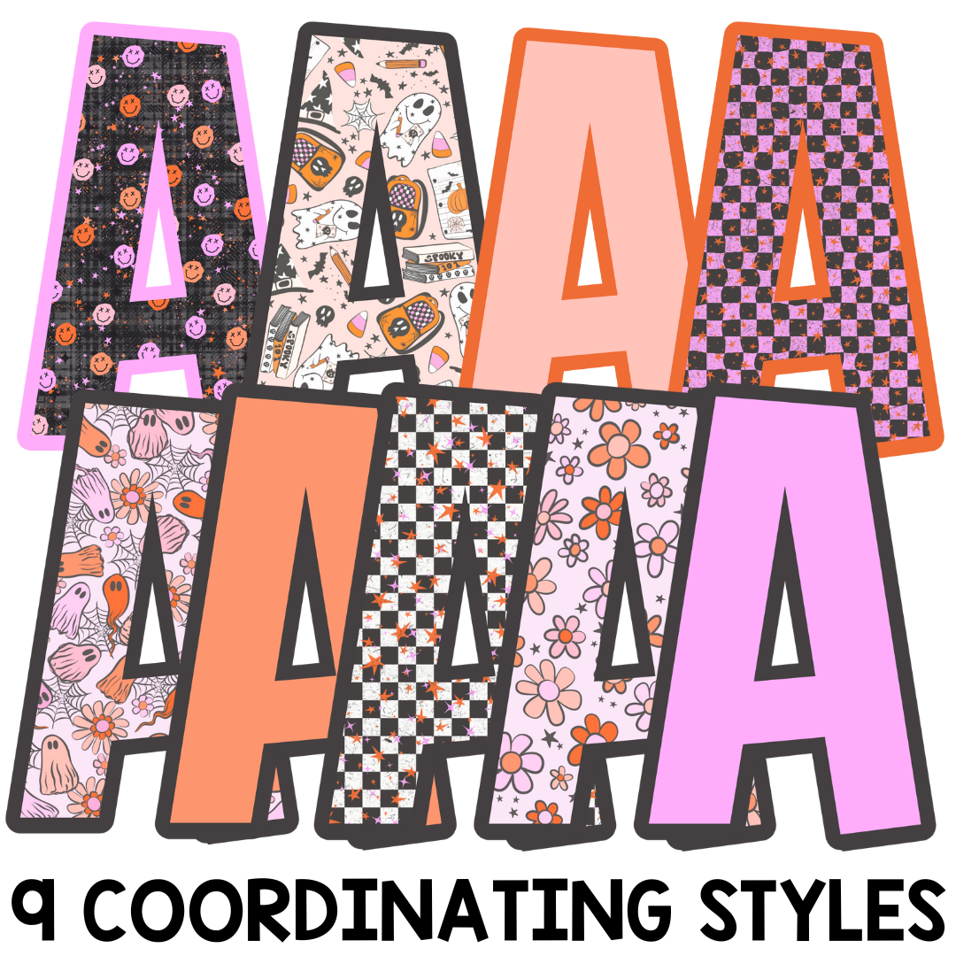 Groovy Ghouls Halloween Bulletin Board Letters / Clipart / Lettering ...