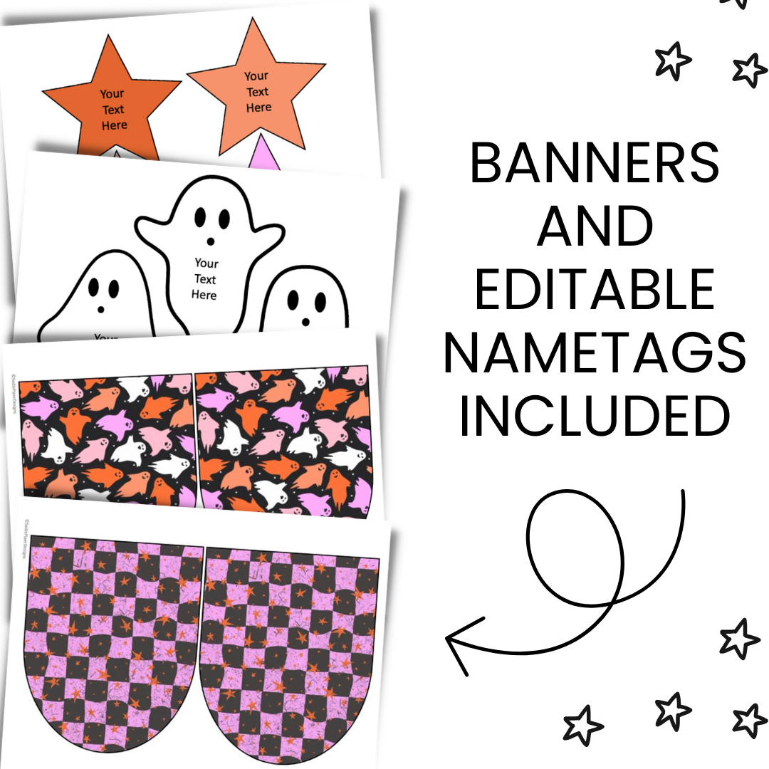 Groovy Ghouls Halloween Bulletin Board Kit / Retro Halloween Decor ...