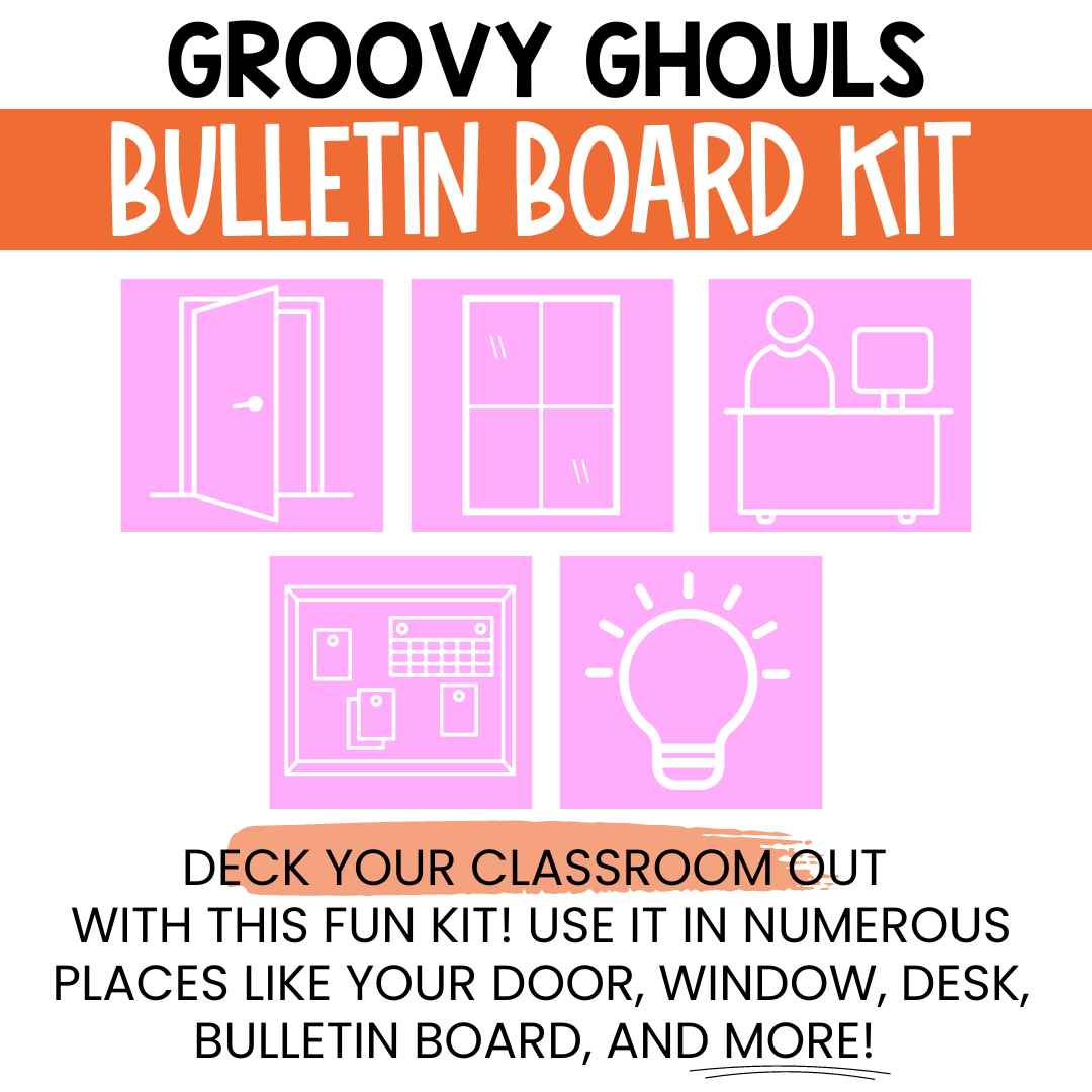 Groovy Ghouls Halloween Bulletin Board Kit / Retro Halloween Decor ...
