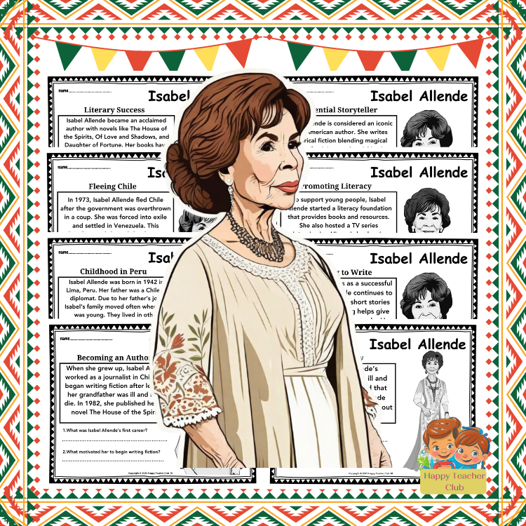 Hispanic Heritage Month Isabel Allende reading comprehension | Made By ...