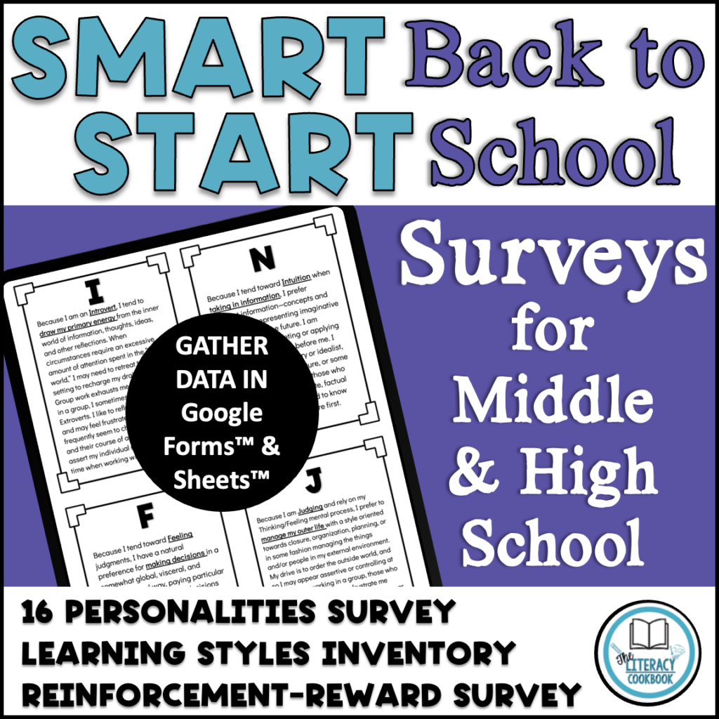 Back to School - Surveys - Middle School - High School - Print and ...