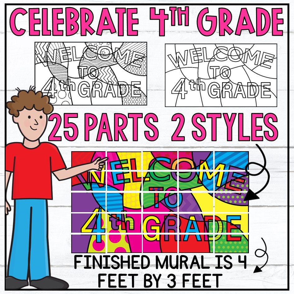 4th Grade Back to School Collaborative Poster | Pop Art Mural Project ...