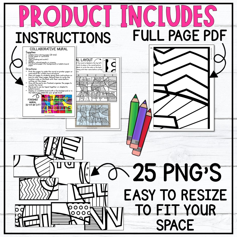 4th Grade Back to School Collaborative Poster | Pop Art Mural Project ...