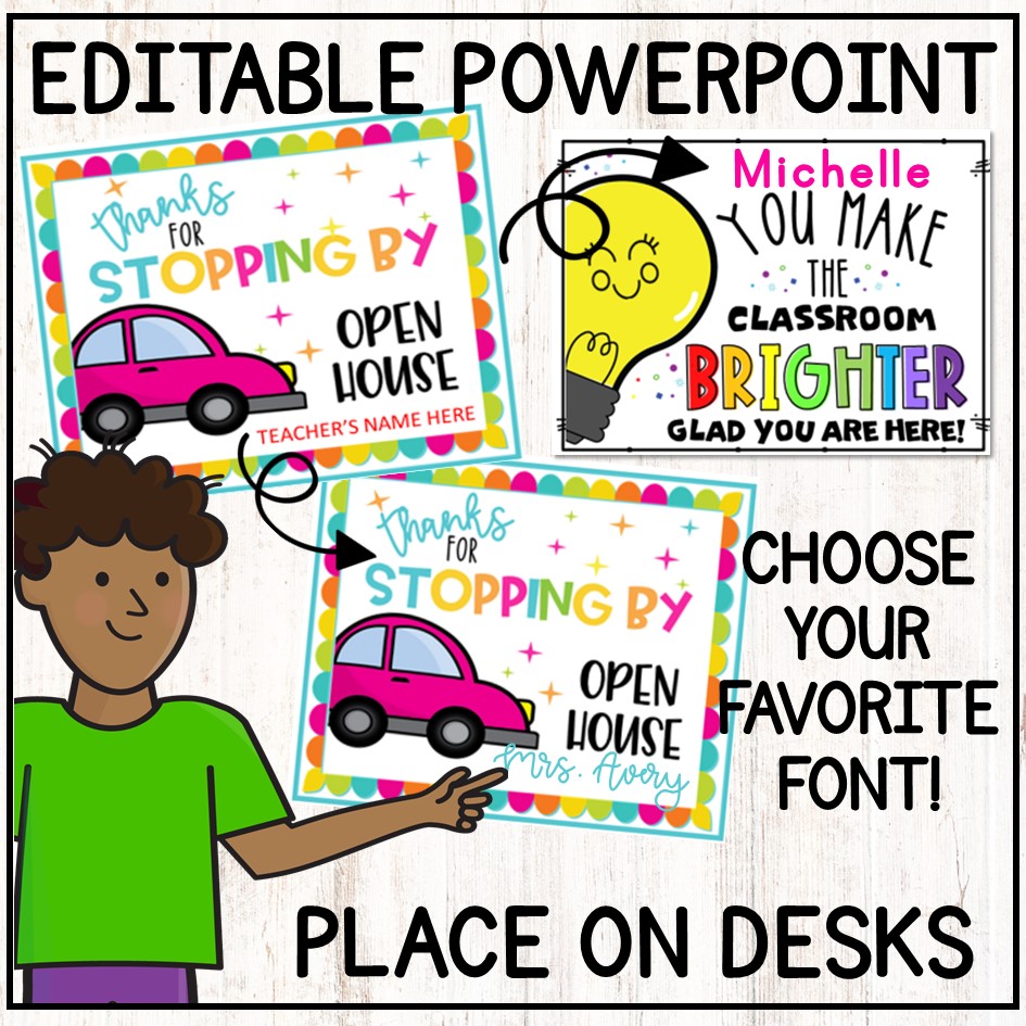 Open House Notes for Students | Welcome Back to School Candy Grams ...