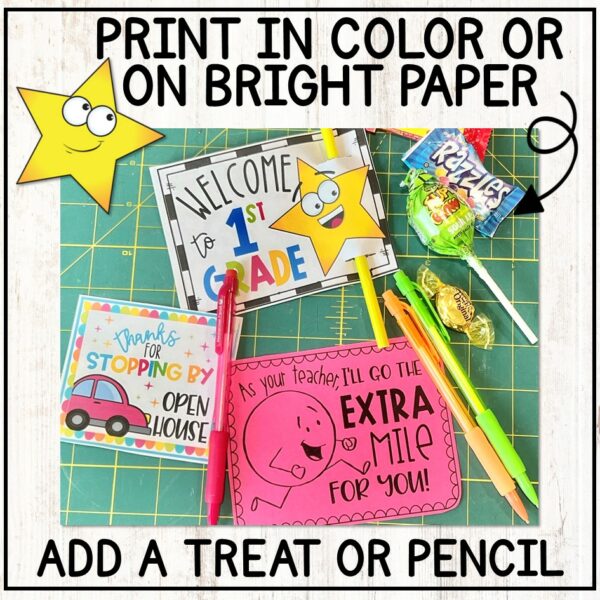 Open House Notes for Students | Welcome Back to School Candy Grams ...