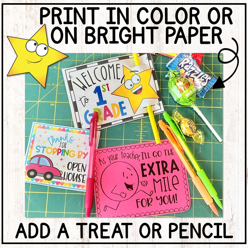 Open House Notes for Students | Welcome Back to School Candy Grams ...