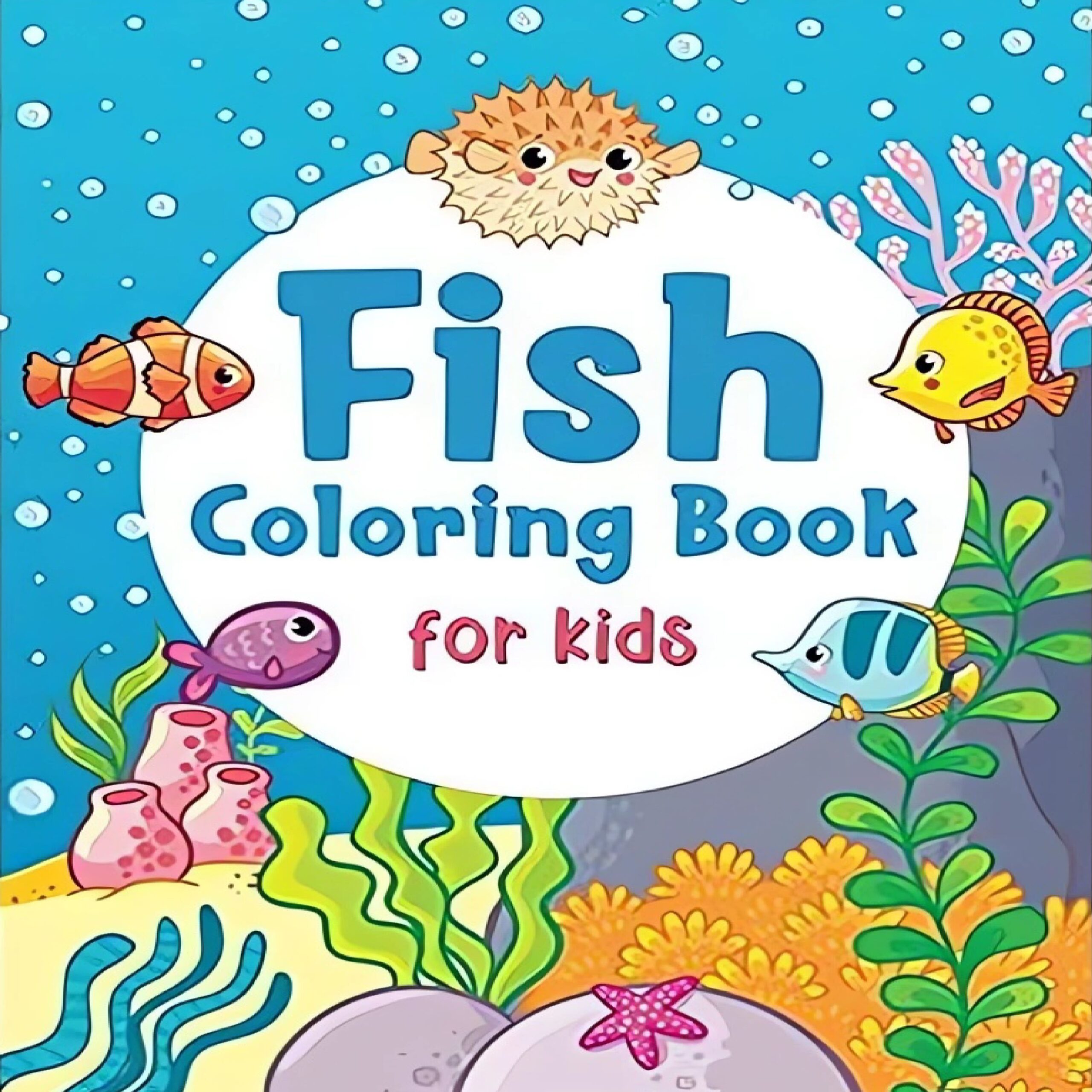 Fish Coloring Book For Kids: Fish Coloring Pages Fantastic Gift For ...