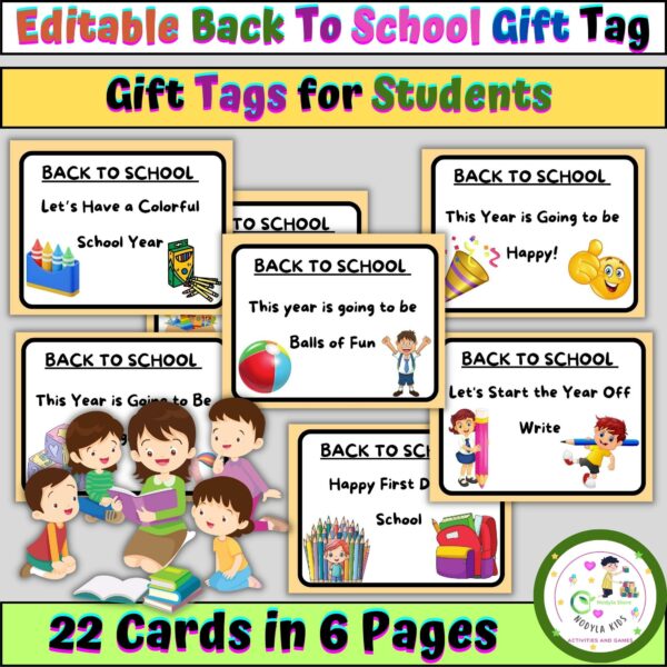 Editable Back To School Gift Tag | Gift Tags for Students | Made By ...