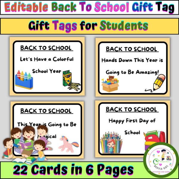 Editable Back To School Gift Tag | Gift Tags for Students | Made By ...