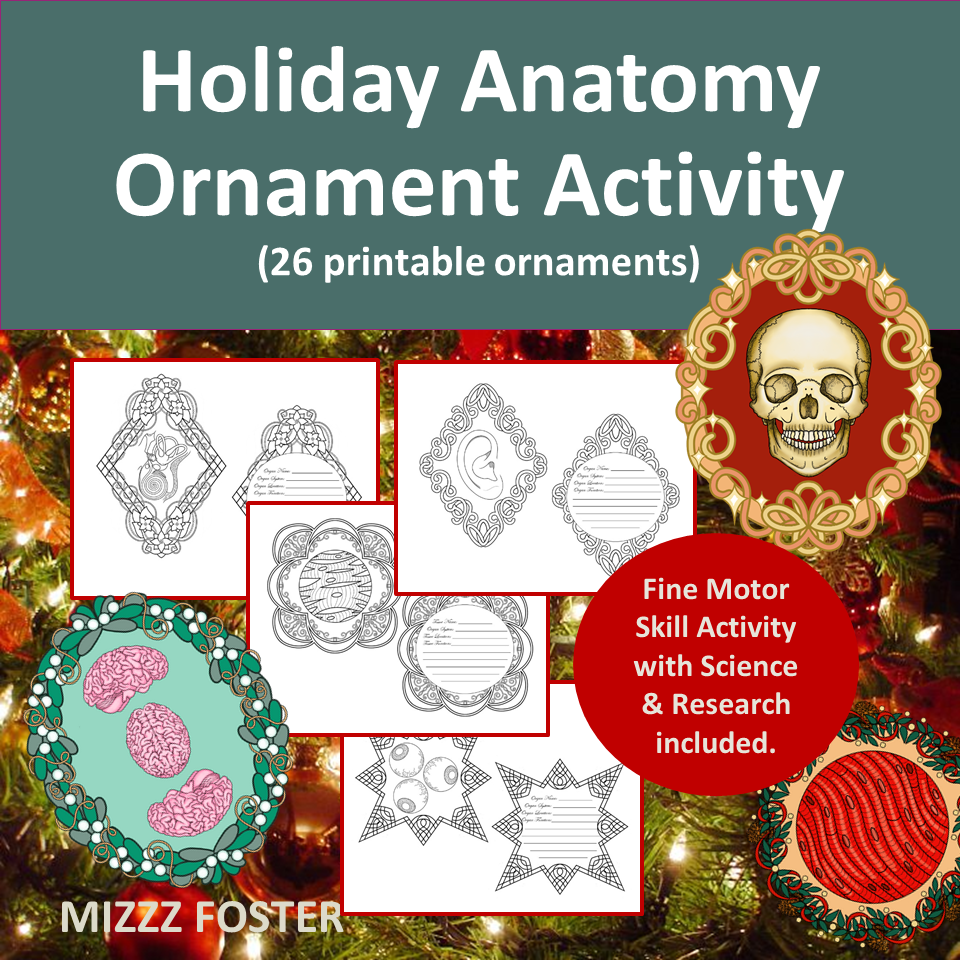 Holiday Anatomy & Physiology / Health / Biology Ornaments (26 unique ...
