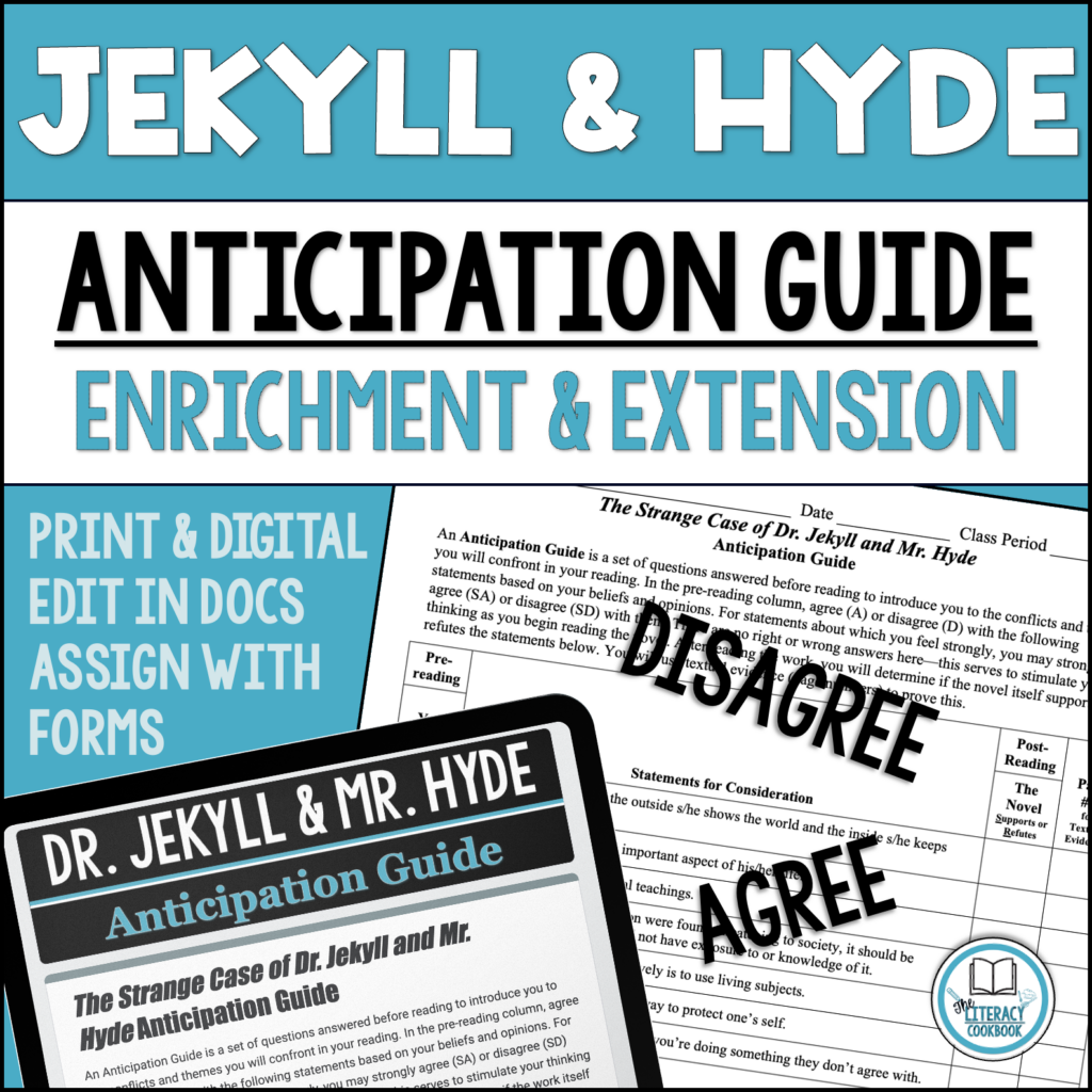 Dr. Jekyll & Mr. Hyde Anticipation Guide - Pre-Reading Discussion ...