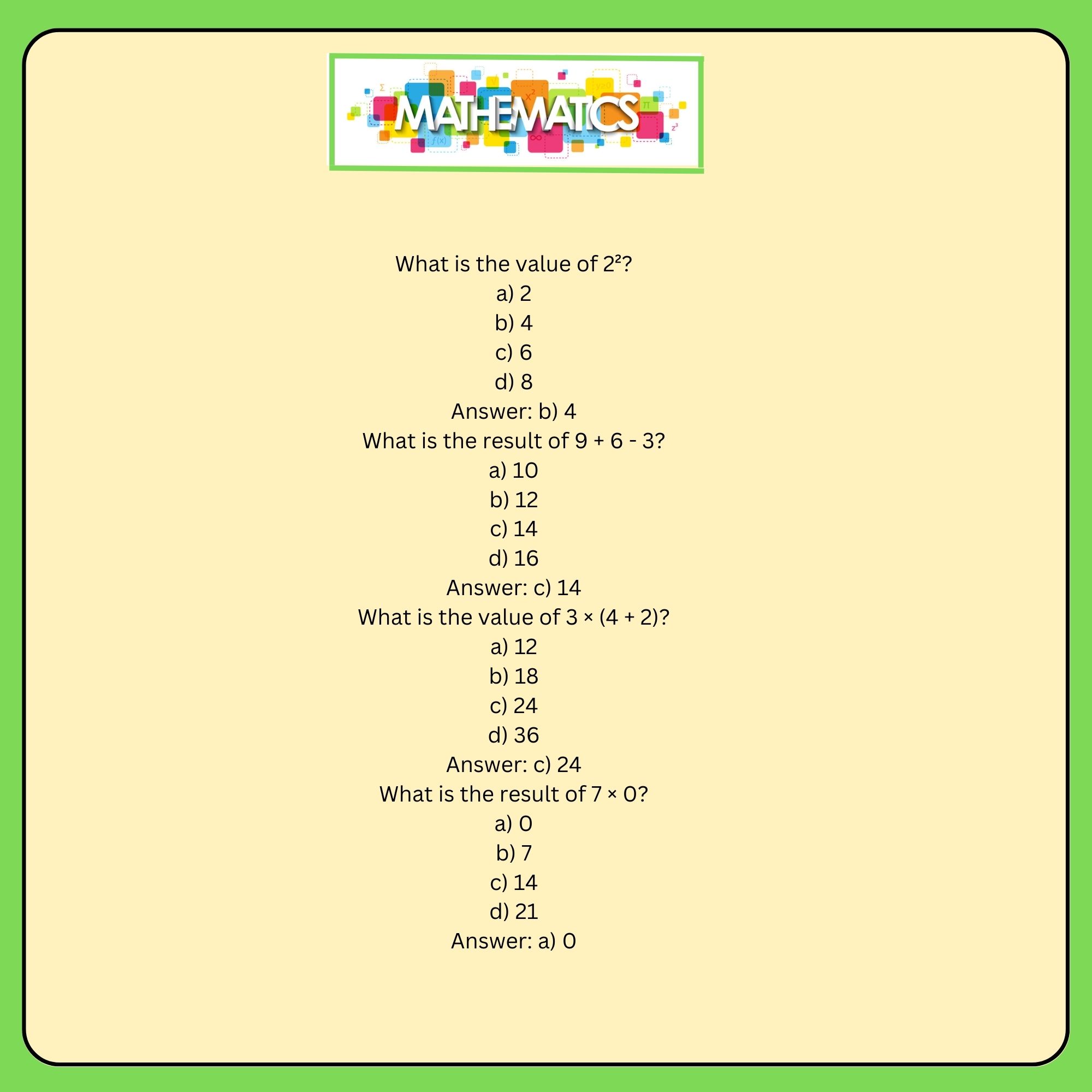 A Fun and Engaging Math Testing Quiz For Kids! | Made By Teachers