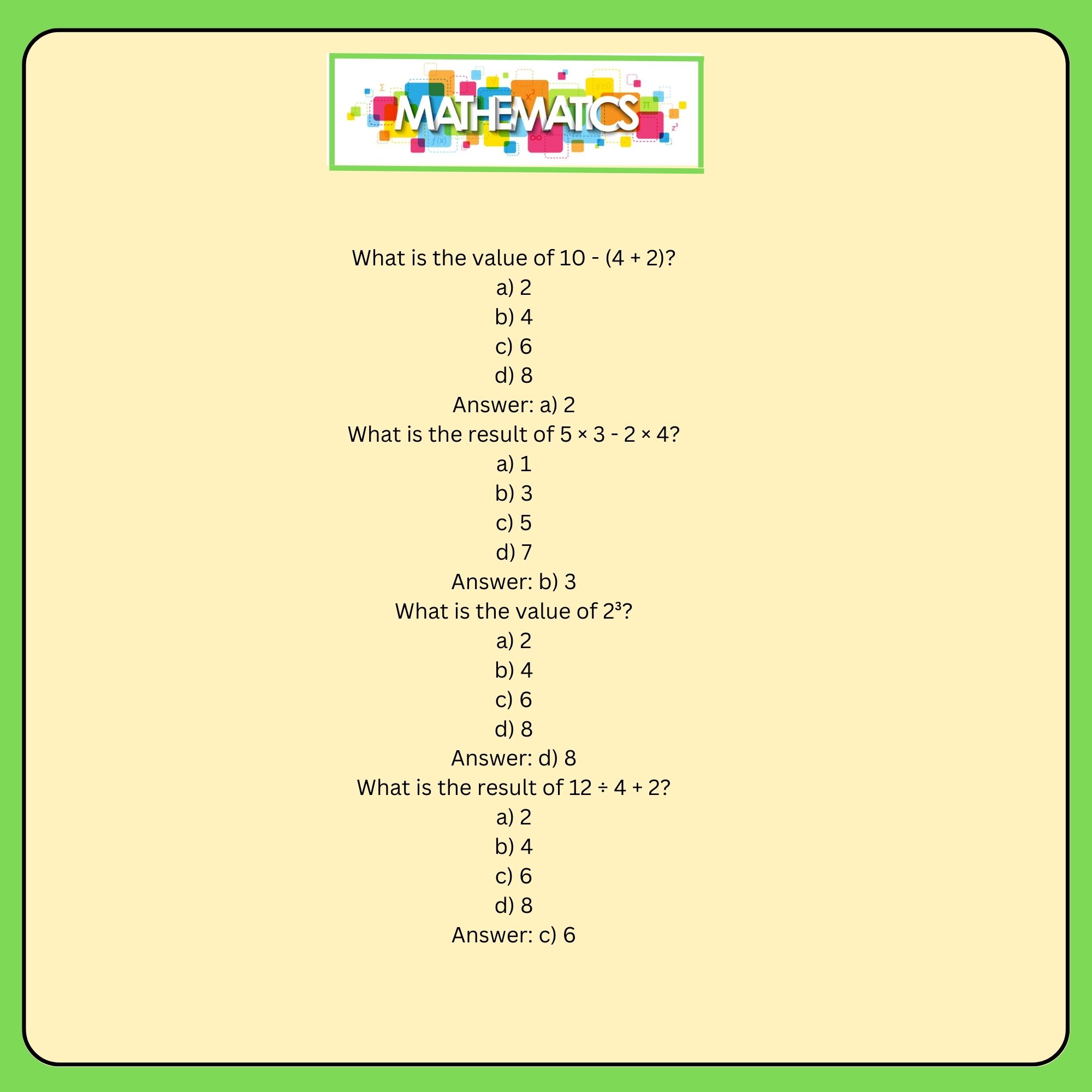 A Fun and Engaging Math Testing Quiz For Kids! | Made By Teachers