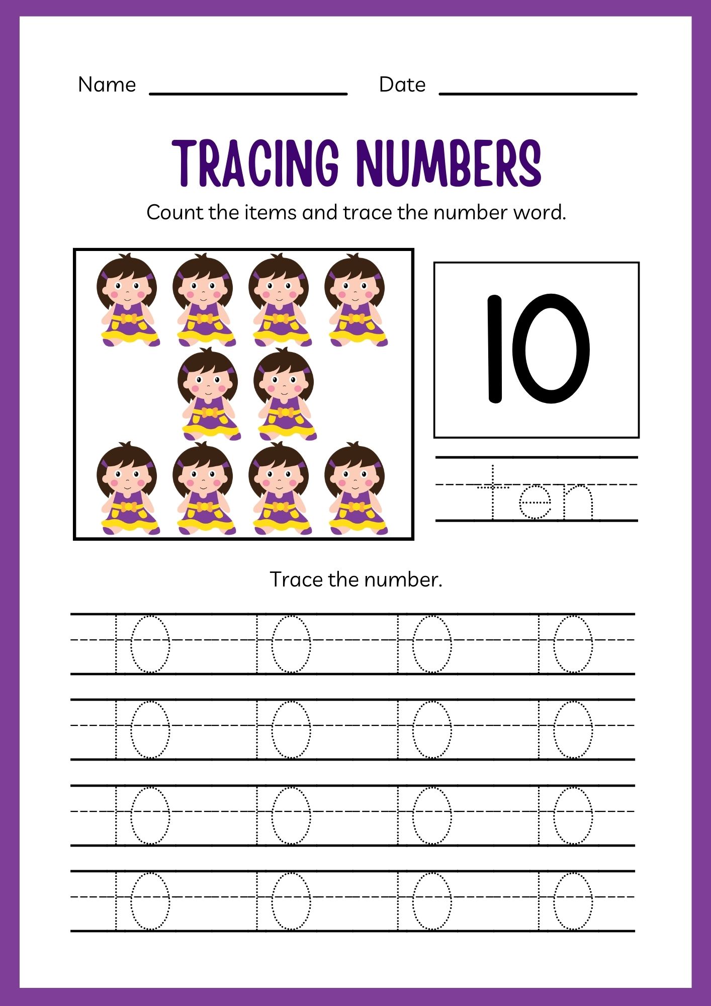 Numbers Handwriting Practice | Writing Numbers Tracing and Print ...