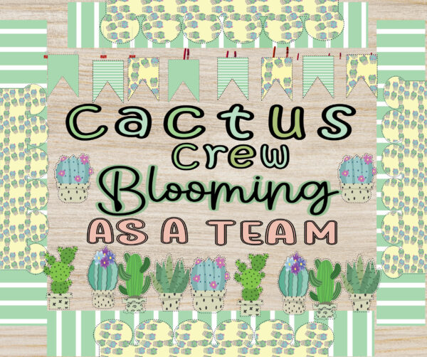 Greenery Back to School Bulletin Board Kit|Cactus Succulent Classroom ...