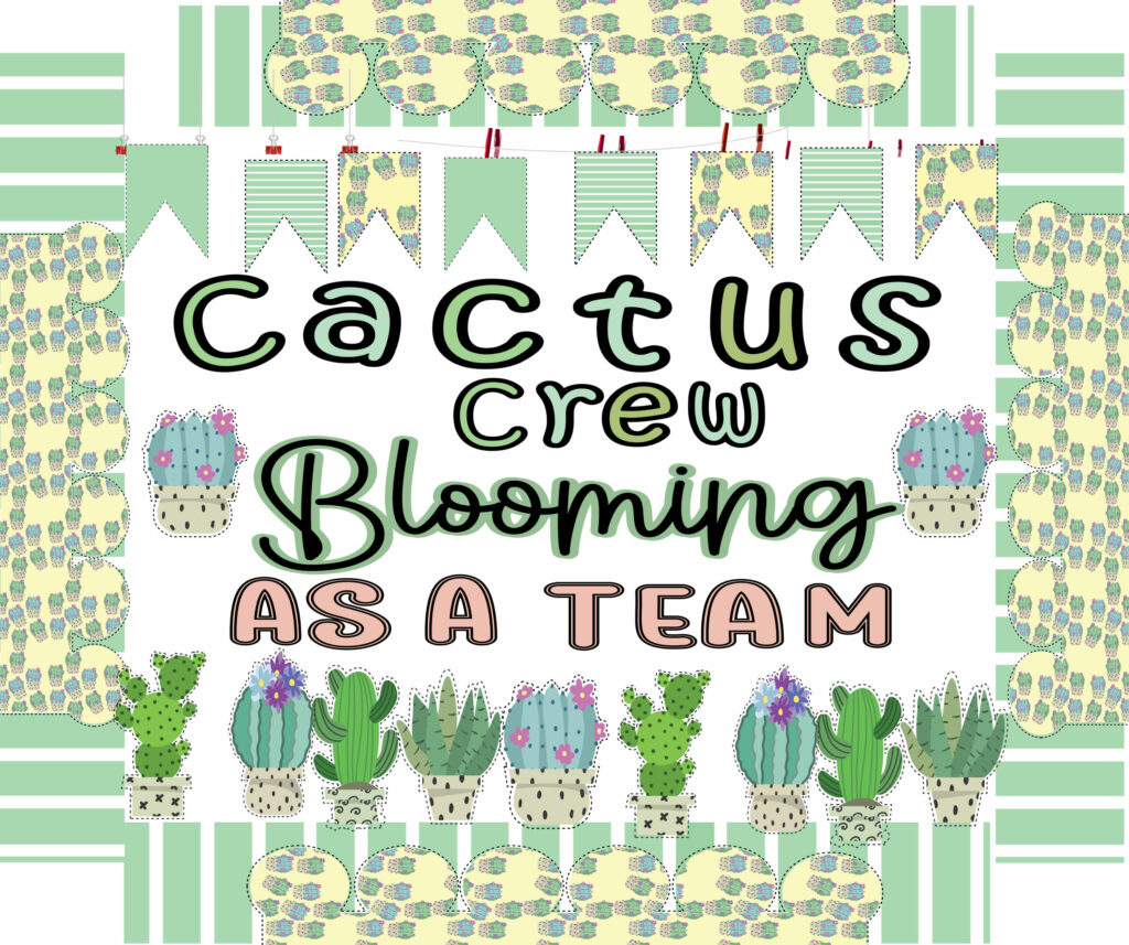 Greenery Back to School Bulletin Board Kit|Cactus Succulent Classroom ...