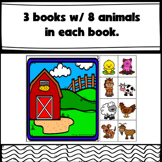 Farm Animals Adapted Books (Interactive identify sounds, I see ...