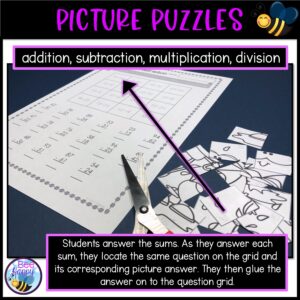 Math Mystery Picture Puzzles | Double Digit Addition and Subtraction ...