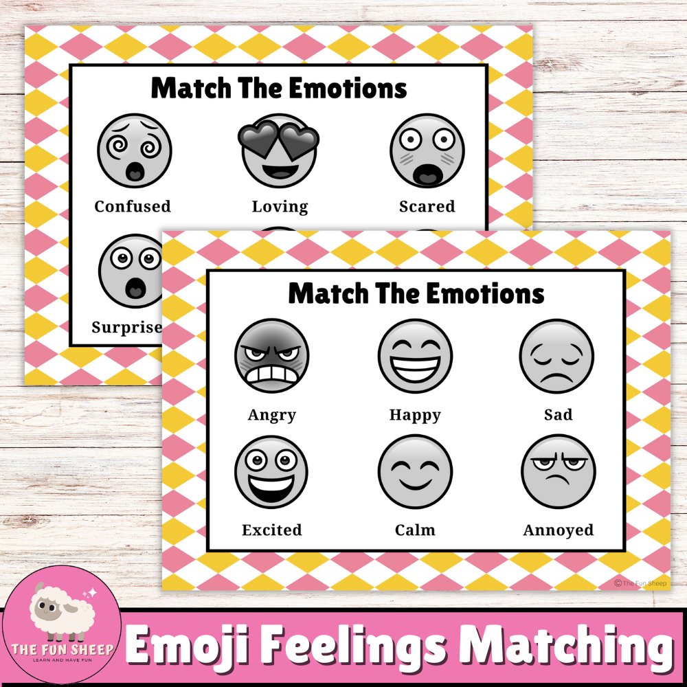 Emoji Feelings Matching Activity | Identifying Feelings Activity | Made ...