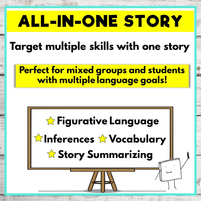 Story Activity for Mixed Speech Groups & Multiple Goals, Back to School ...