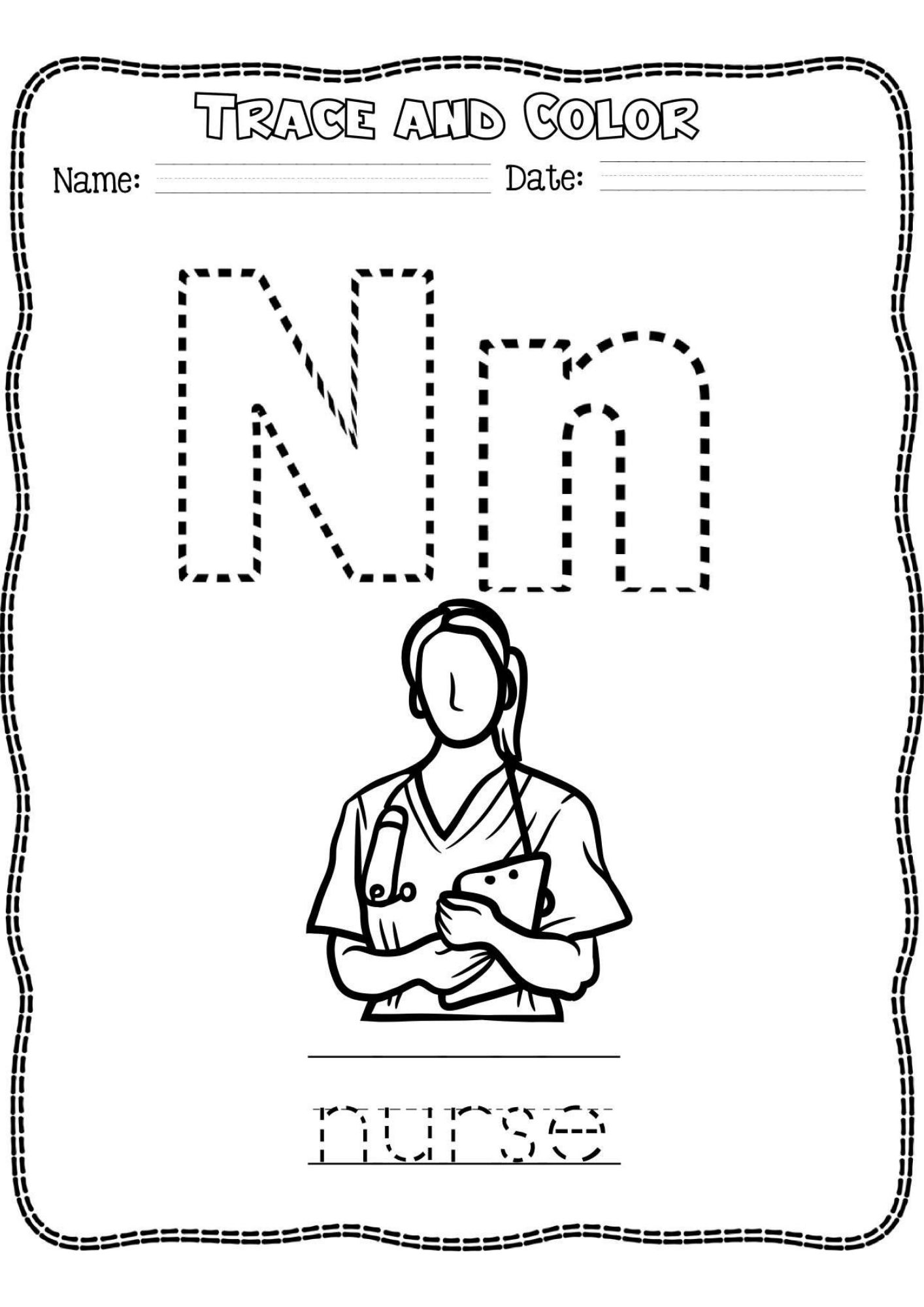 Alphabet Tracing Cards: Handwriting Practice for Letter N | Made By ...