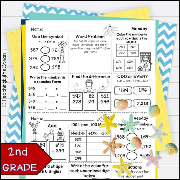 Summer 2nd Grade Math Homework | Made By Teachers