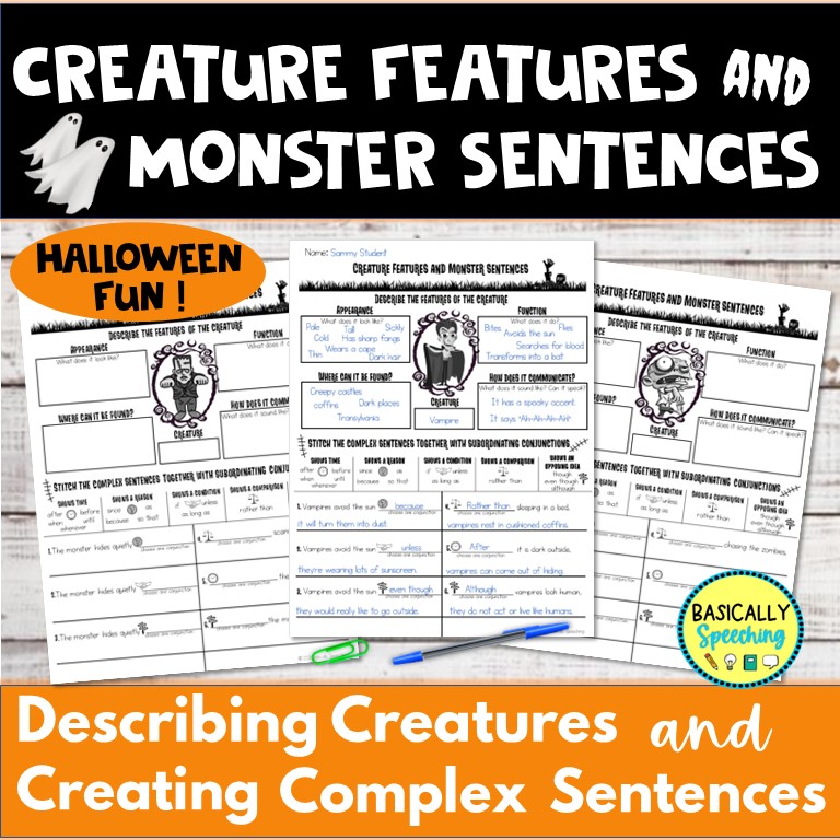 Describing Objects and Writing Complex Sentences Activity, FALL Theme ...