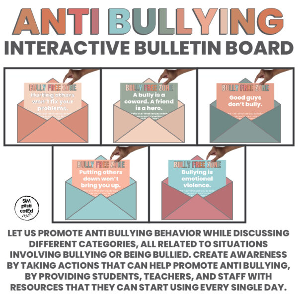 Anti Bullying Bulletin Board | Prevention | Interactive | BOHO | SET 1 ...