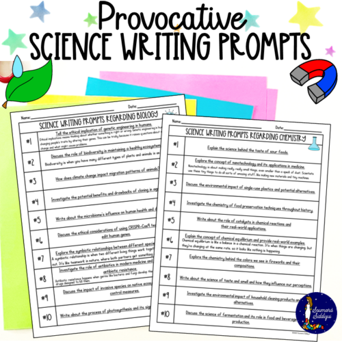Provocative Science Writing Prompts - Made By Teachers