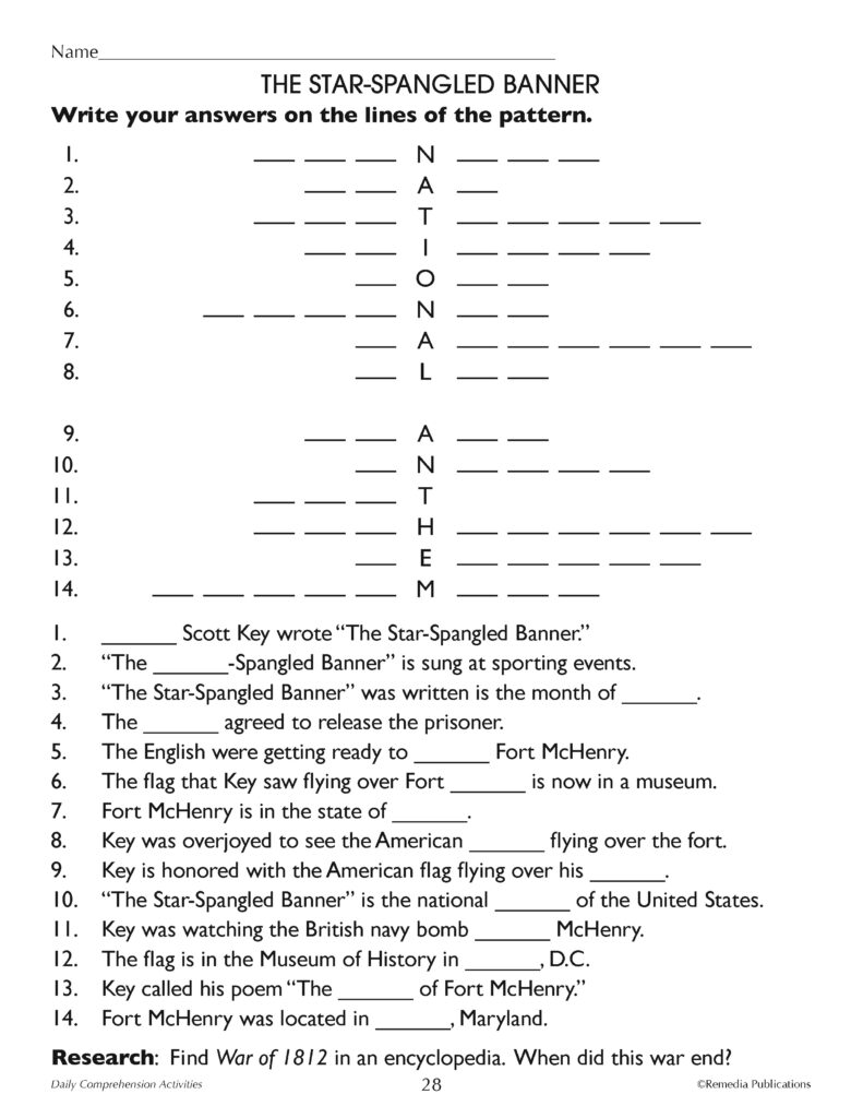 September: Daily Comprehension - Nonfiction - History - Short Passages ...