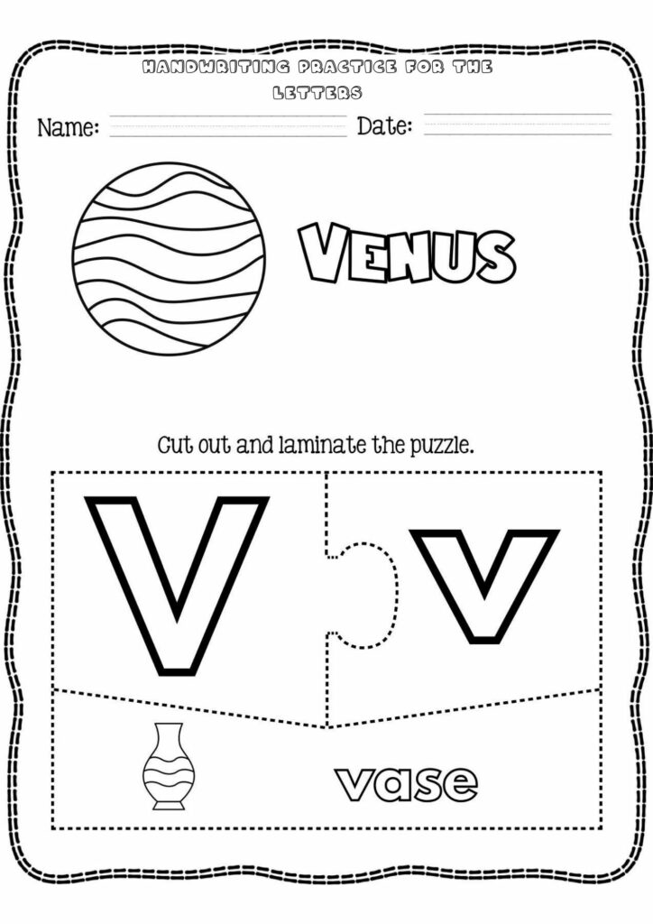 Alphabet Tracing Cards: Handwriting Practice for Letter V - Made By ...