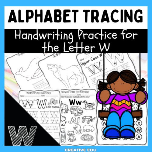 Alphabet Tracing Cards: Handwriting Practice for Letter W - Made By ...