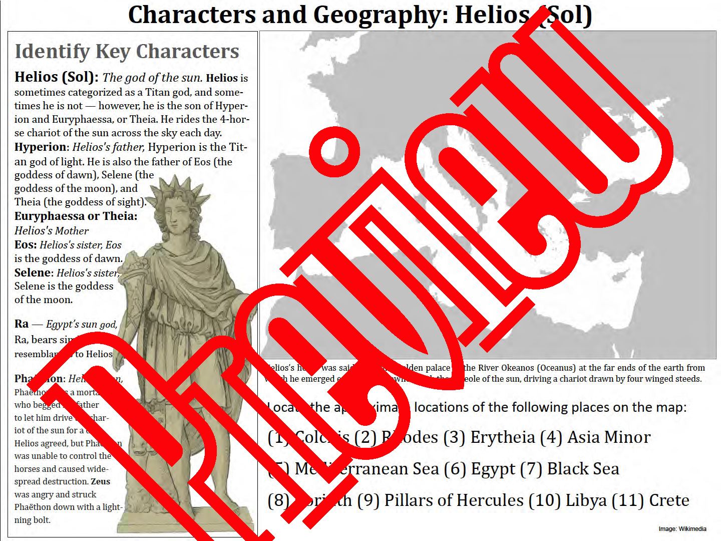 Helios (Sol): Greek and Roman Mythology Series for Middle and High ...