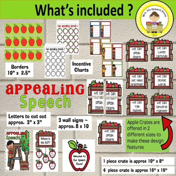 Speech Therapy Bulletin Board and Room Decor for Back to School with ...