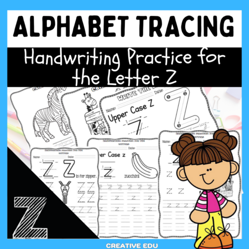 Alphabet Tracing Cards: Handwriting Practice for Letter Z Free - Made ...