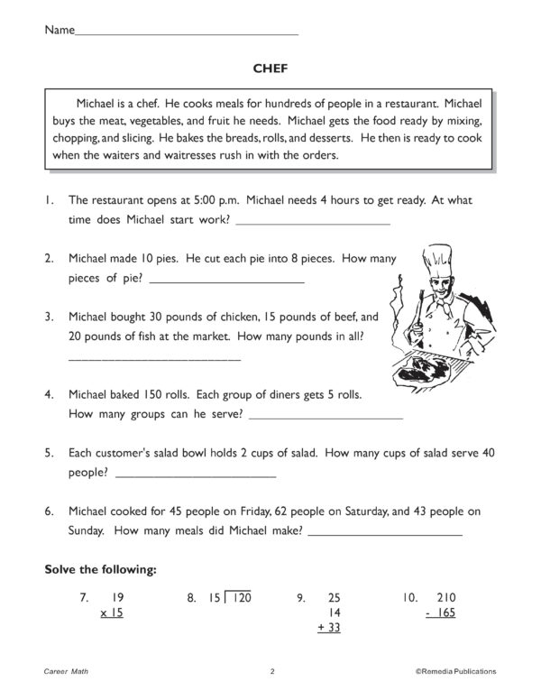 Career Math - Math at Work: 196 Life Skills Word Problems- Multi-Step ...