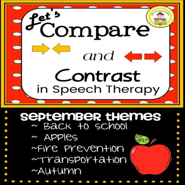 Compare and Contrast in Speech Therapy with Fall Themes - Made By Teachers