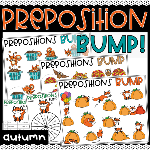 Fall Prepositions BUMP Game Fall Positional Words Fall Spatial Concepts ...