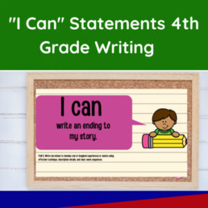 "I Can Statements"- Writing- 4th Grade -ELA- Printable and Powerpoint ...